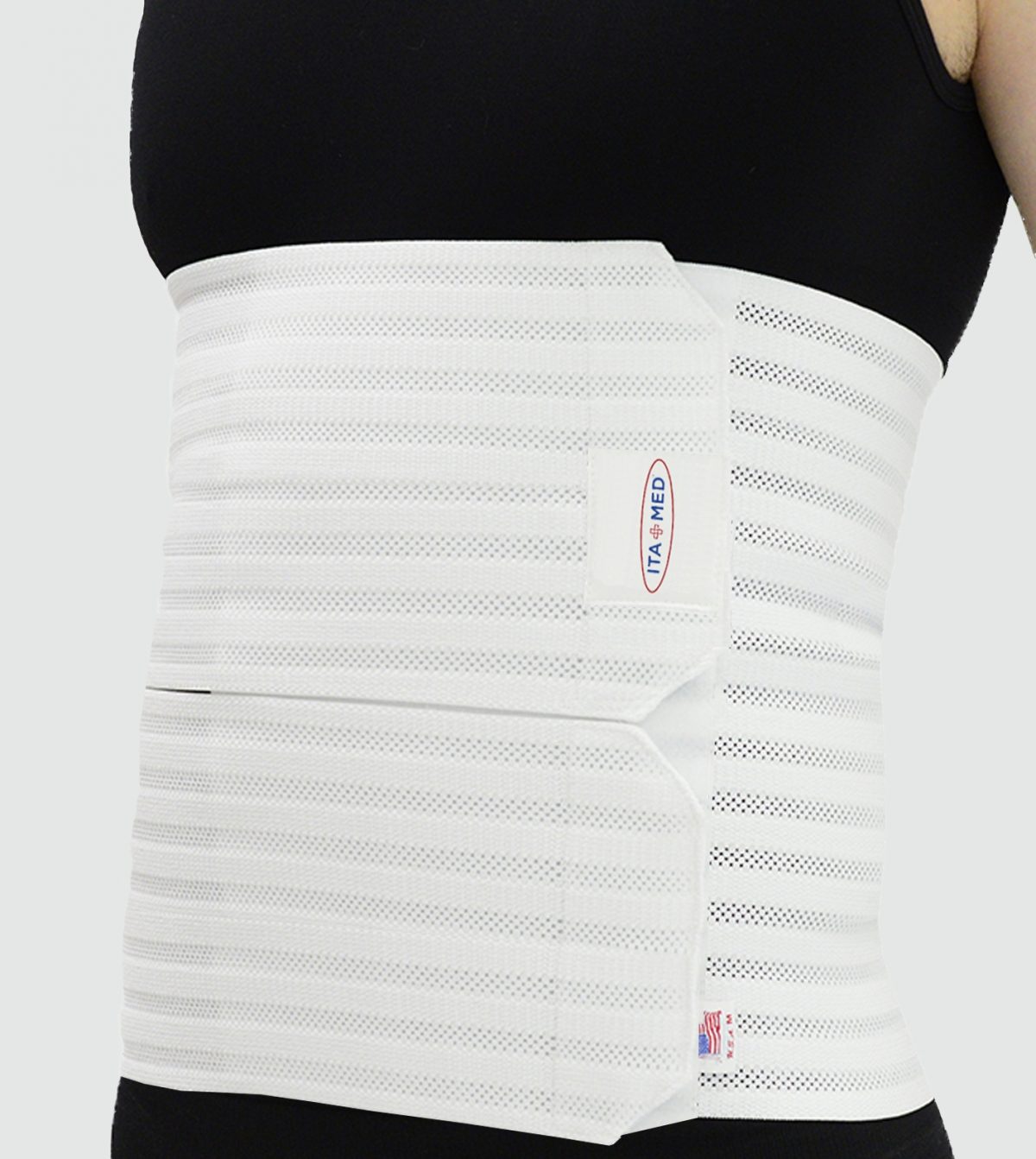 ITA-MED Style AB-412(M) Men’s Breathable Elastic Abdominal Binder (12 ...