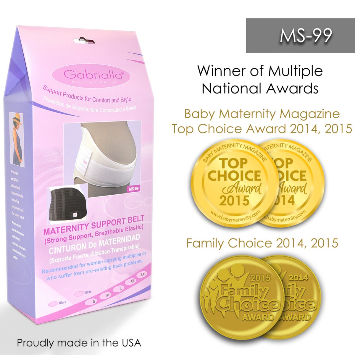 GABRIALLA Style MS-99 Maternity Support Belt - ITA-MED Co.